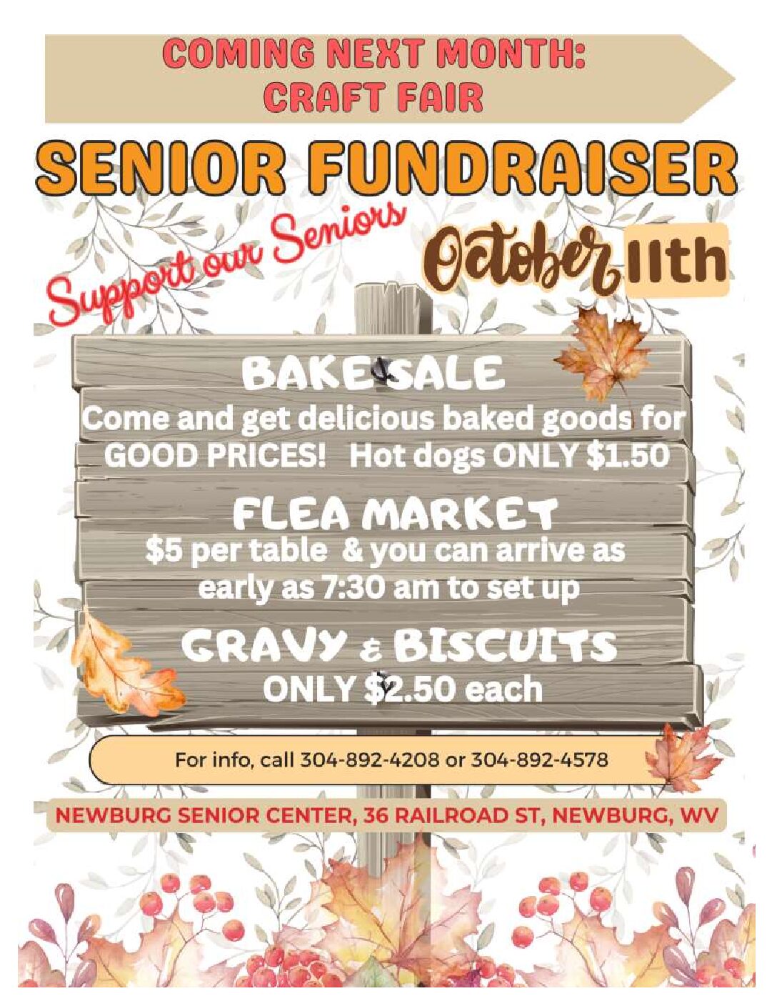 Newburg Seniors Fundraiser - Visit Mountaineer Country